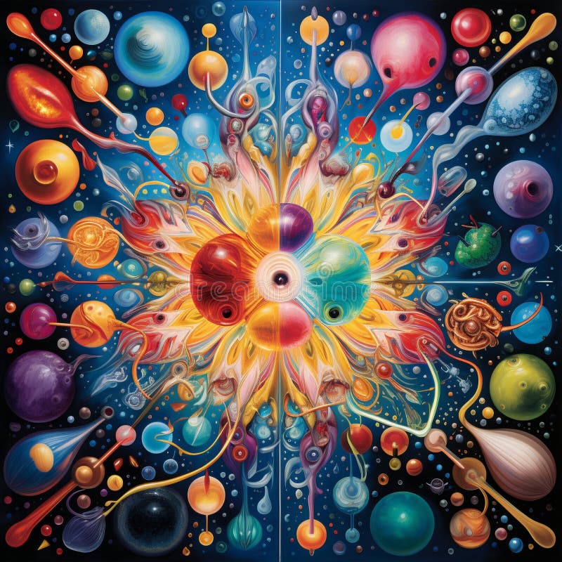 Artistic Atoms: Imaginative Fusion of Science and Creativity Stock ...