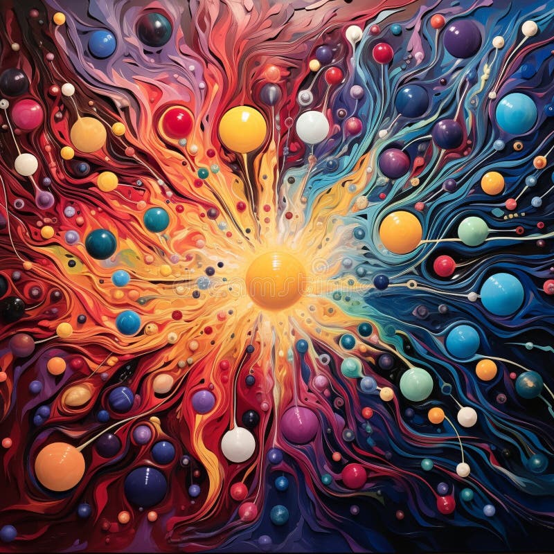 Artistic Atoms: Imaginative Fusion of Science and Creativity Stock ...