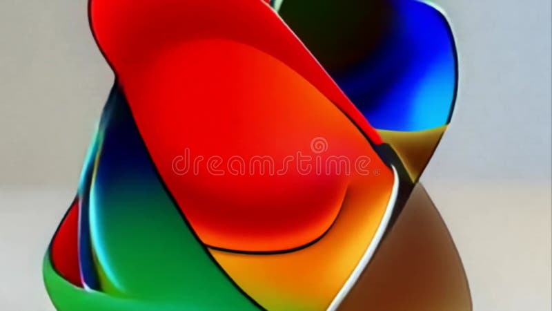 A Vibrant, Abstract Animation Featuring a Continuously Morphing Figure ...