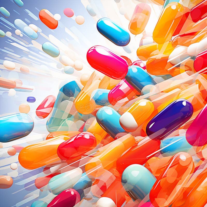 Pharmaceutical Symphony: Notes of Wellness Stock Illustration ...