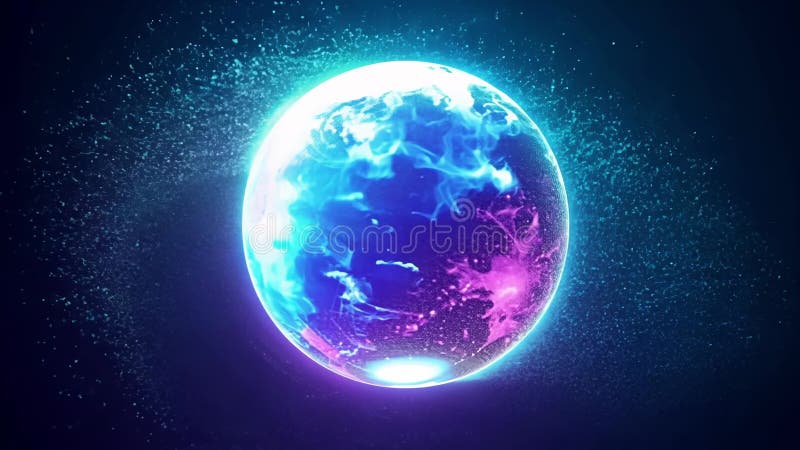 A Stunning Animated View of the Earth Showcasing Vibrant Colors and ...