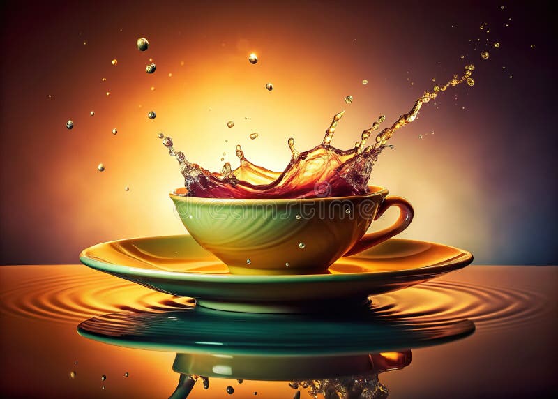 A Stunning Angled Water Splash Captured in Sepia Hues Minimalist Luxury ...