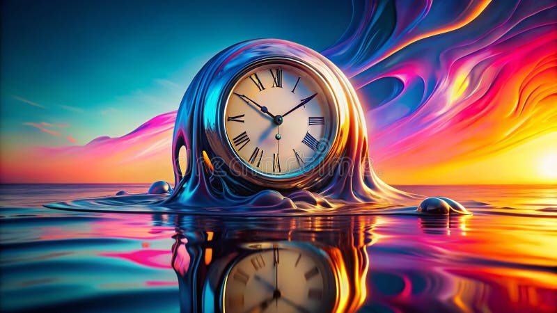 Melting Time an Abstract Exploration of Time Fluidity Featuring a ...