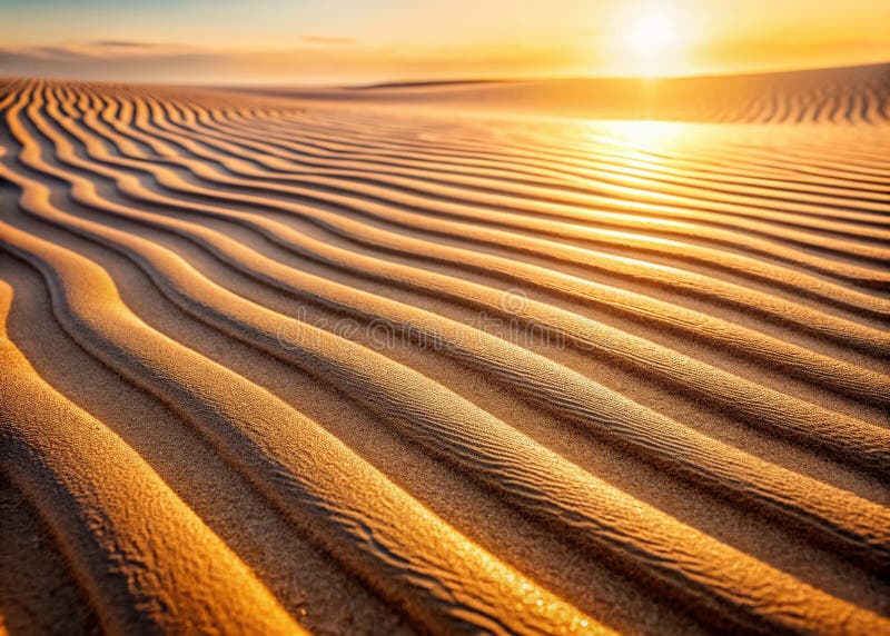 Abstract Geometric Wave Patterns on Sandy Beach a Stunning Visual ...