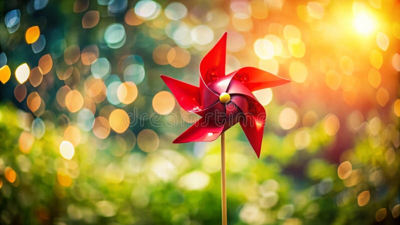 Stunning Red Windsock Dancing Gracefully in the Soft Light Atmospheric ...