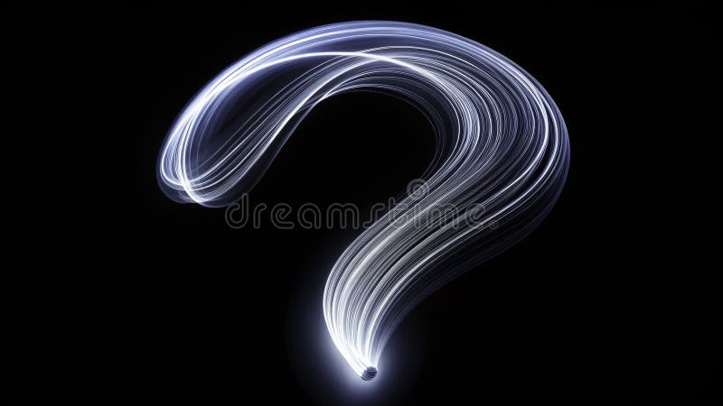 Dynamic White Question Mark Animation Abstract Long Exposure GIF with ...