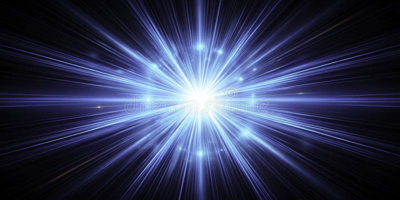 A Stunning Abstract Display of Radiant Blue Light Exploding on a Black ...