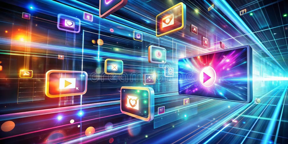 Vibrant Online Video Streaming a Futuristic Representation of Floating ...