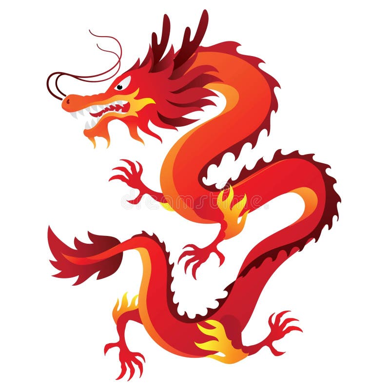 Celestial Dance Dynamic Dragon Vector Art in Vivid Hues Stock ...