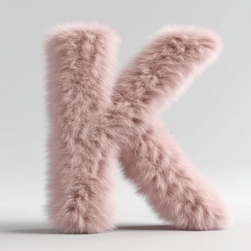 Explore the Unique Design of a Lovely Fluffy Letter K Rendered in Light ...
