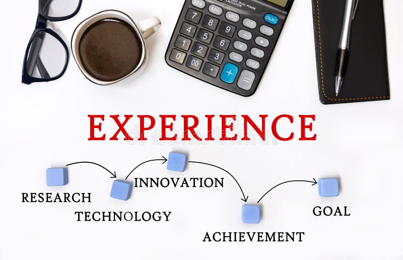 EXPERIENCE CONCEPT. Office Desk with Accessories - Coffee, Notepad and ...