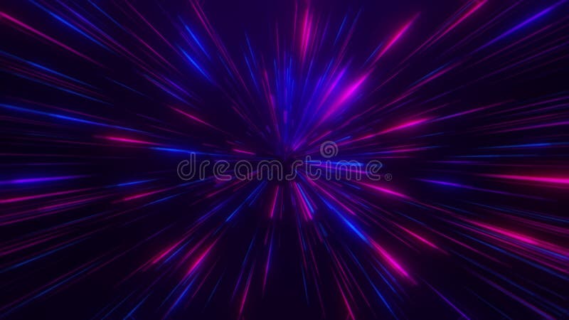 Abstract Starry Background Neon Lines Zoom Overlay with Hyperspace ...