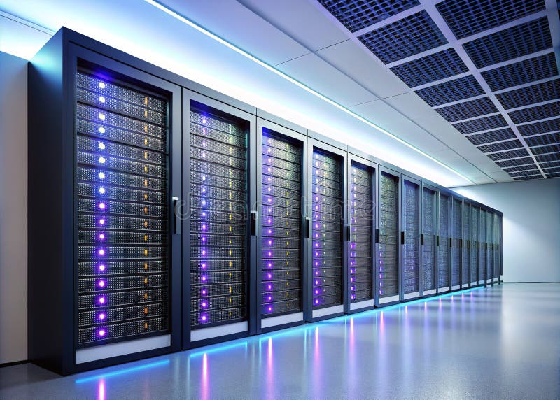 Modern Minimalist Server Room Rendering a Photorealistic AI Design for ...