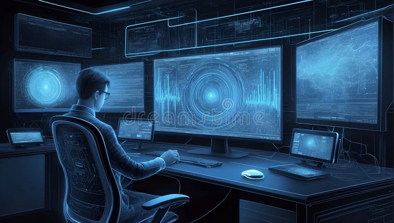 Digital Pulse: the Intricacies of Smart Display Artistry. AI Generate ...