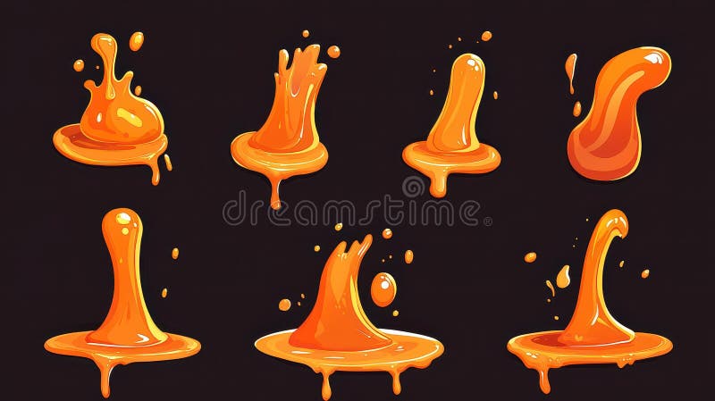 Experience the Dynamic Animation of Falling Liquid Lava Drops, Perfect ...
