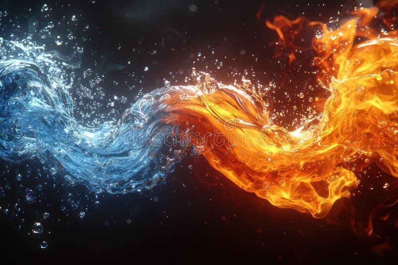 Experience a Dynamic Clash of Fire and Water Elements Portrayed in ...