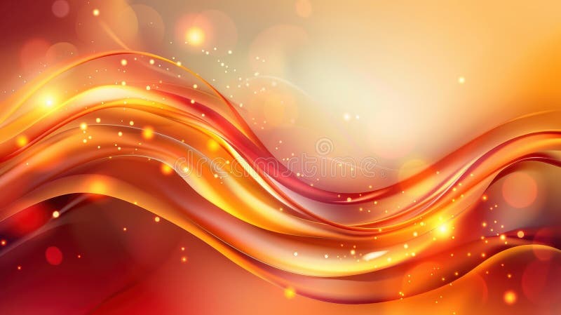 Experience the Dynamic Flow of Change with Glowing Red and Orange Waves ...