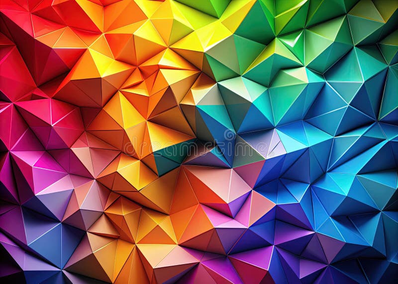 Bold Polygons in Vibrant Contrast a Study in Visual Harmony and Tension ...