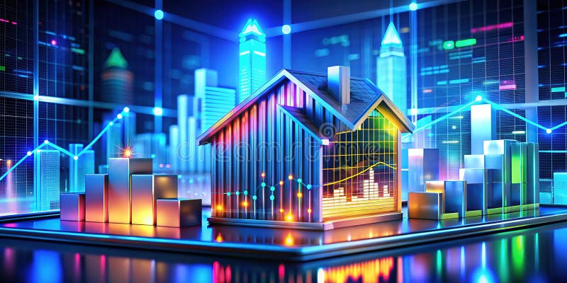 Visualizing Future Financial Success: a Glowing 3D Portfolio of ...