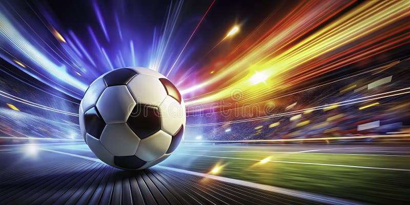 Dynamic Abstract Soccer Championship Night Background: a Stunning ...