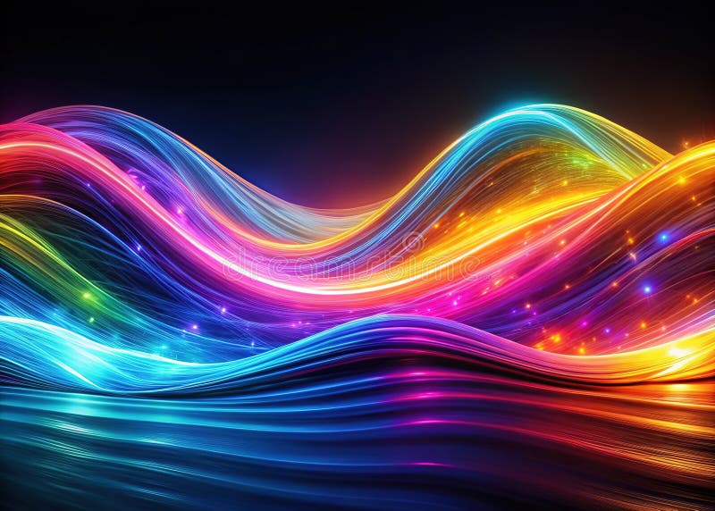 Dynamic Neon Wave Backgrounds Futuristic Abstract Design for ...