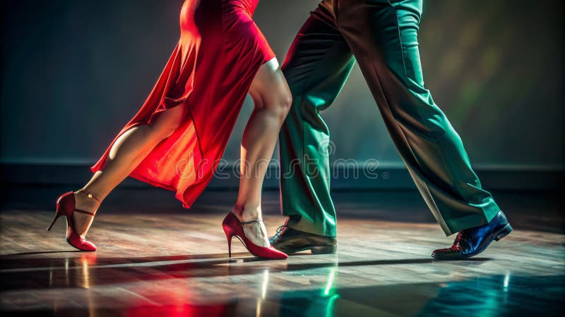 Latin Dance Passion Entwined Legs Dynamic Shadows and Sensual Rhythms ...