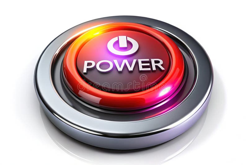 Dynamic Abstract Power Button a Striking Geometric Illustration of ...