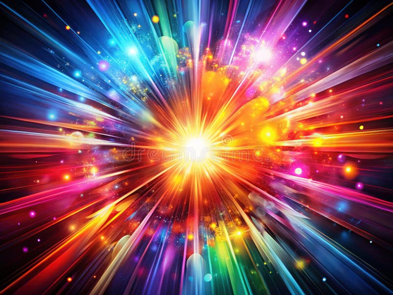 Dynamic Abstract Energy Burst a Vibrant Colorful Digital Explosion for ...