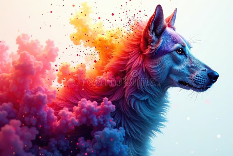 Vibrant Abstract Art Explosion a Dynamic Display of Bold Colors and Geometric Shapes Stock ...