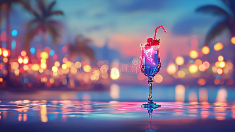 Experience the Electrifying Vibes of a Neon Blue Cocktail with ...