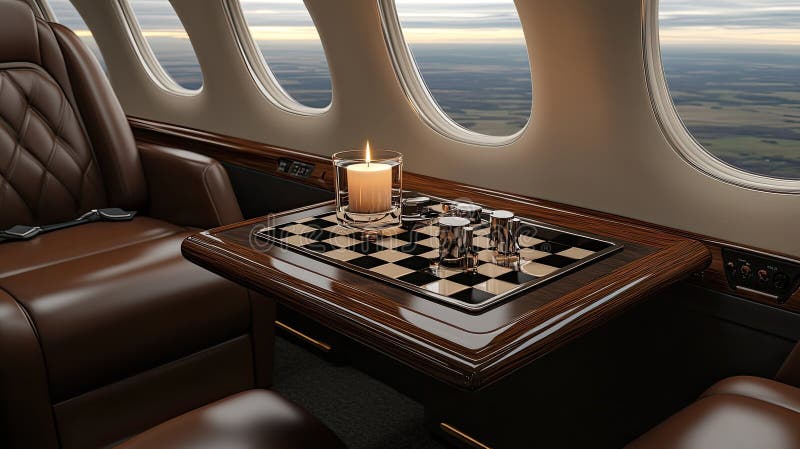 Experience the Elegance of a Luxurious Private Jet with Plush Leather ...