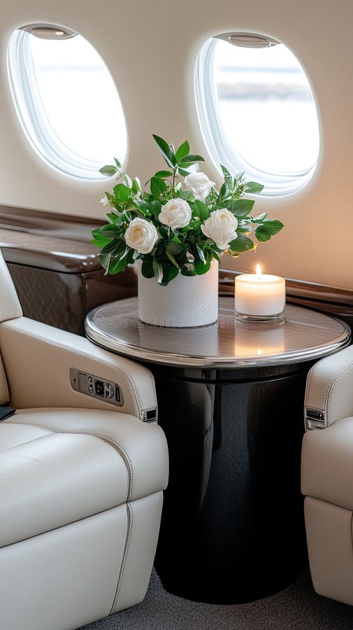 Experience the Elegance of a Luxurious Private Jet with Plush Leather ...