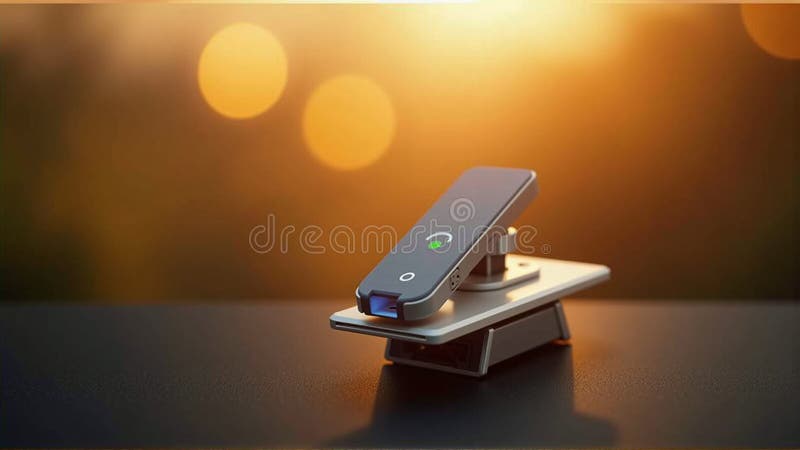 Elevated Phone Charging Solution in Soft Golden Afternoon Light Stock ...