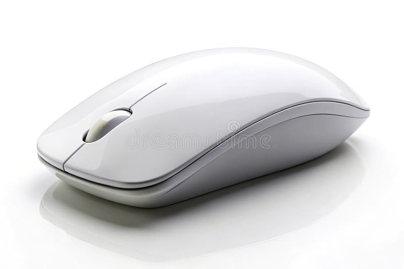Sleek White Wireless Computer Mouse Pristine Product Photography for ...