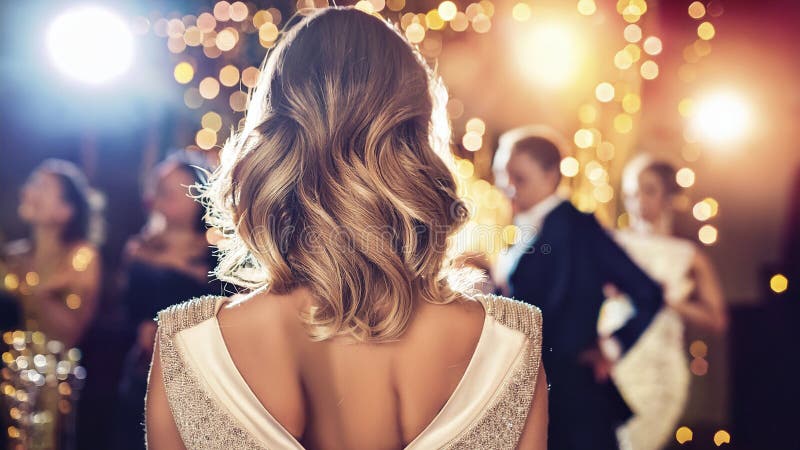 Glamorous Gala Night: Dancing Elegance Under Sparkling Lights Stock ...