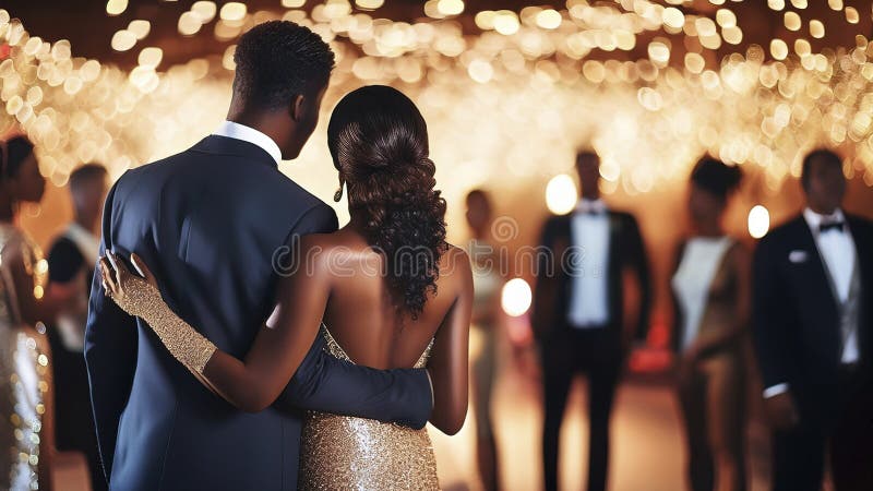 Glamorous Gala Night: Dancing Elegance Under Sparkling Lights Stock ...