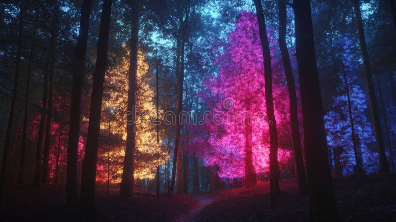 Experience the Enchanting Vibrant Forest that Transforms through ...