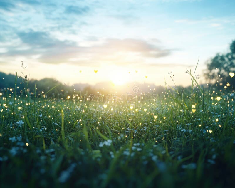 Experience the Enchantment of a Magical Meadow Where Heart-shaped ...