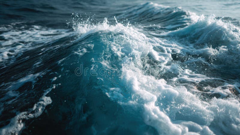 An Intense and Foamy Current in the Deep Ocean Generative AI Stock ...