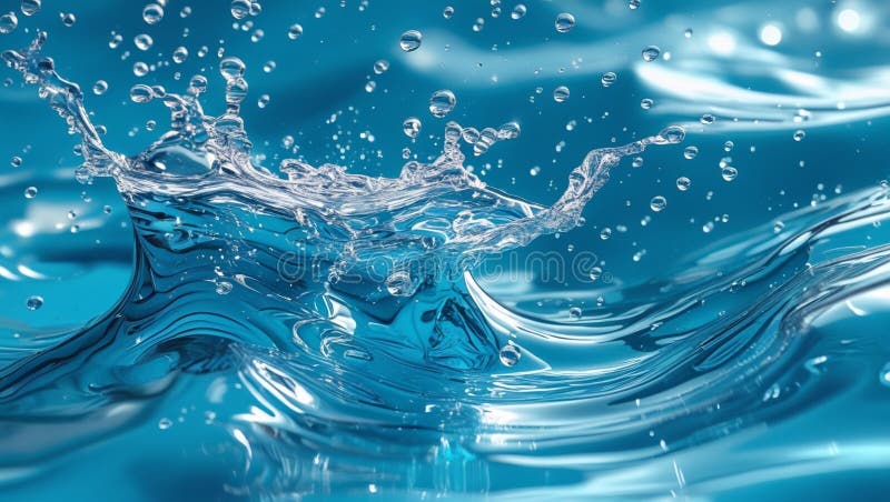 Experience the Energy: Stunning Splash and Ripple of Water Stock ...