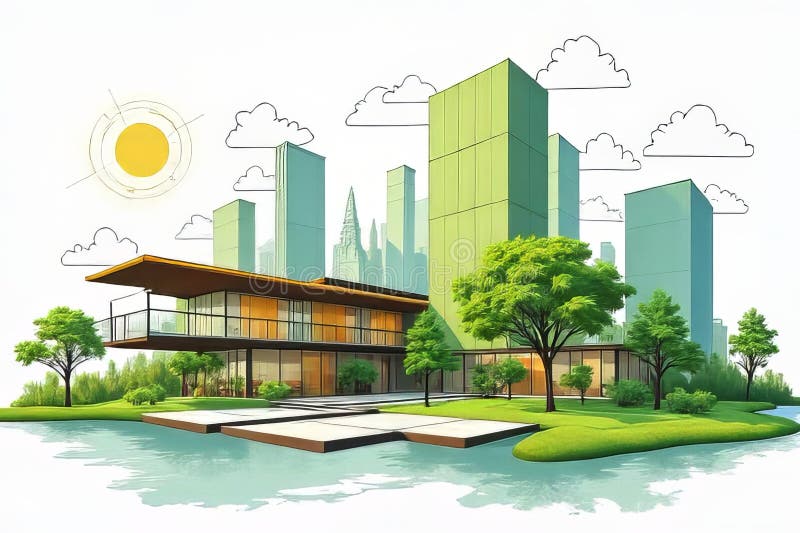 Stunning Modern Residential Design with Panoramic City Views and Lush ...