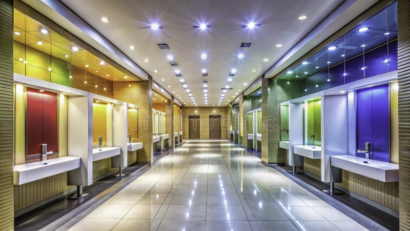 Modern, Clean, and Accessible Public Restroom in a Retail Shopping Mall ...