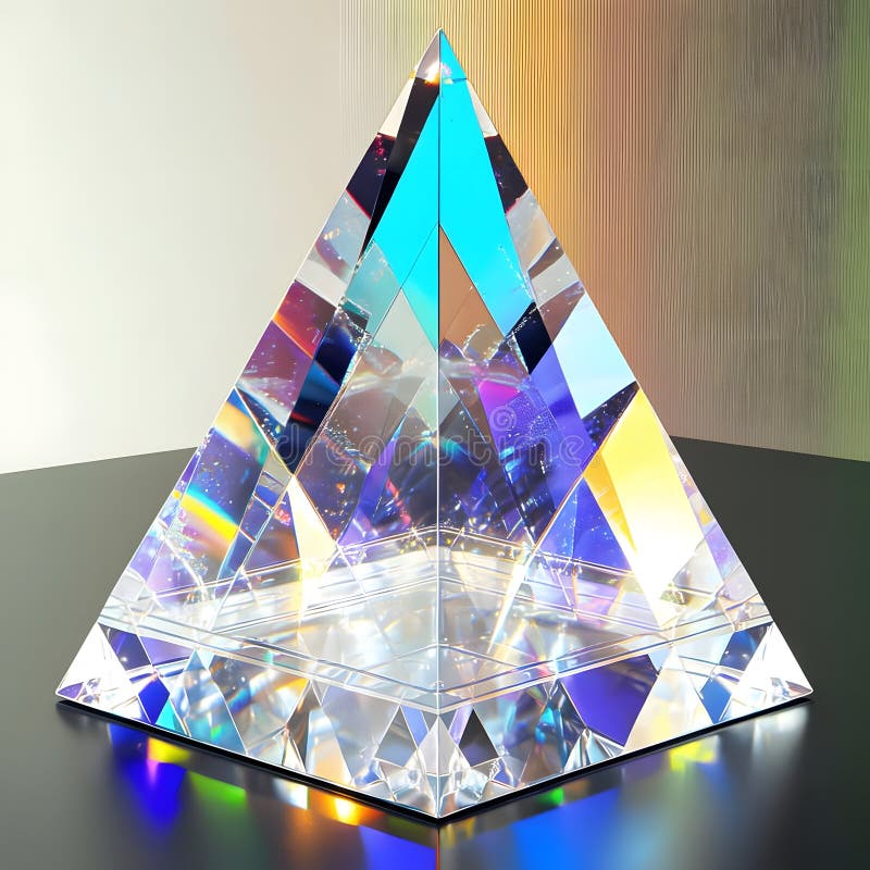 Ethereal Prism Artistic Plastic Crystal Podium on Gradient Background ...