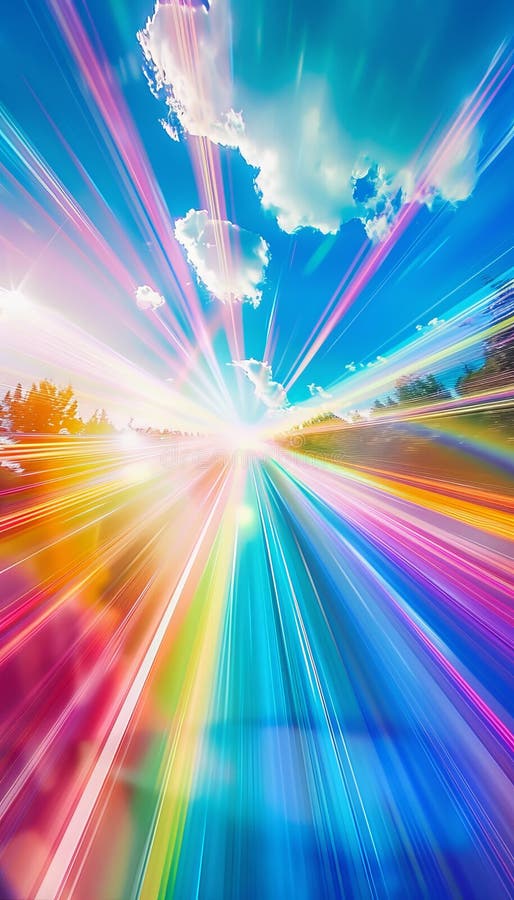 Experience the Ethereal Journey of Flying through a Rainbow with a ...