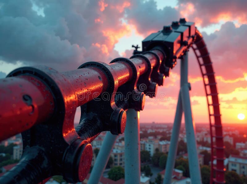 A Breathtaking Perspective on a Thrilling Roller Coaster Rail Addition ...