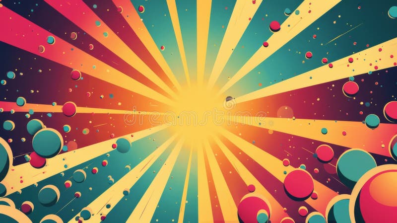 Experience an Explosion of Retro Elegance with this Colorful Retro Pop ...