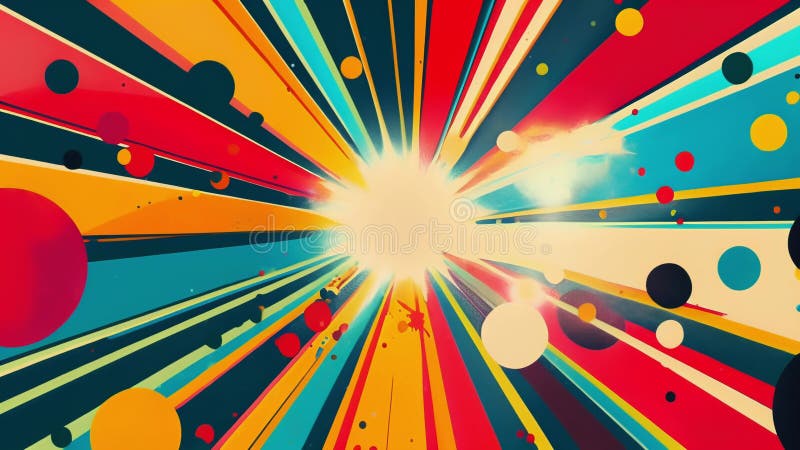 Experience an Explosion of Retro Elegance with this Colorful Retro Pop ...