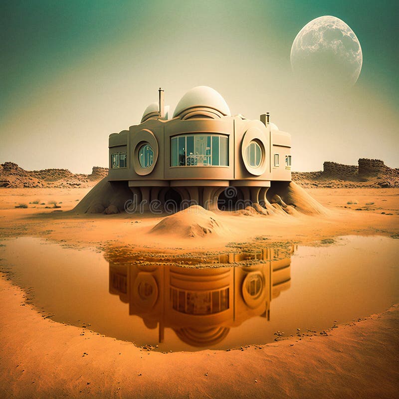 Futuristic Mars House - AI-Generated Extraterrestrial Living Stock ...