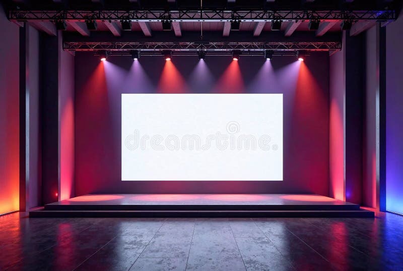 Stunning Modern Hallway Design with Large Screen and Industrial Ceiling ...