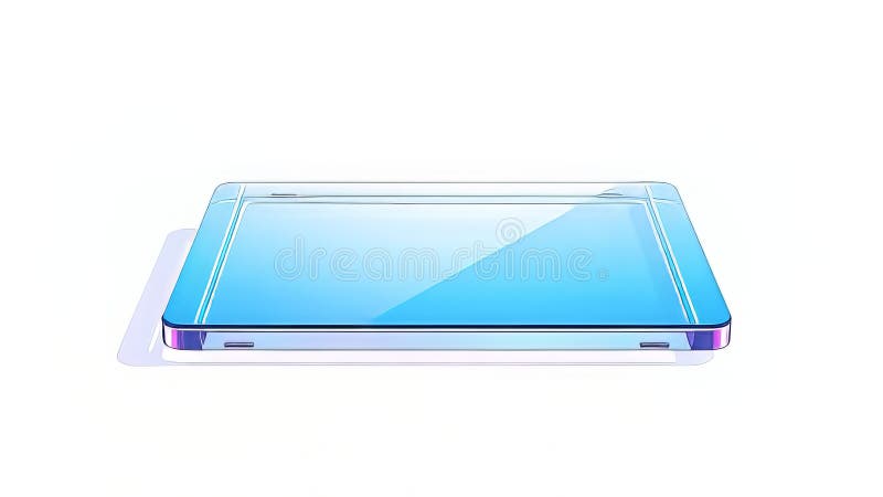 Sleek Transparent Tablet a Futuristic Illustration of Modern Technology ...